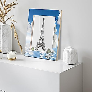 Yzrwebo Japanese Zen 5x7 Picture Frame Gray Stones Orchid Wood Photo Frames High Transparent Horizontal and Vertical Tabletop Display or Wall Mounting for Family Home Gallery Office