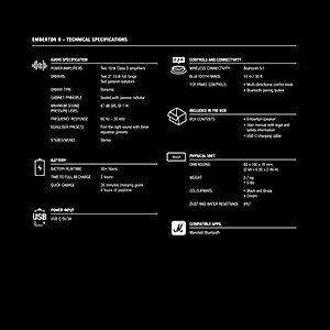 Marshall Emberton II Portable Bluetooth Speaker - Black & Brass