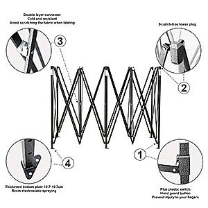AMERICAN PHOENIX 10x20 Canopy Tent Pop Up Portable Instant Commercial Heavy Duty Outdoor Market Shelter (10'x20' (Black Frame), White)
