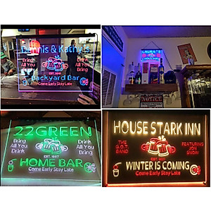 ADVPRO Personalized Your Name Custom Home Bar Beer Established Year Dual Color LED Neon Sign Red & Blue 24 x 16 Inches st6s64-p1-tm-rb