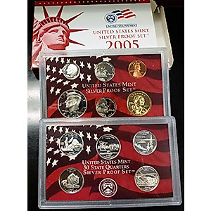 2005 S Silver Proof Set Various US Mint Ogp