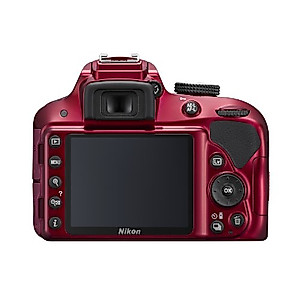 Nikon D3300 24.2 MP CMOS Digital SLR with Auto Focus-S DX NIKKOR 18-55mm f/3.5-5.6G VR II Zoom Lens (Red)