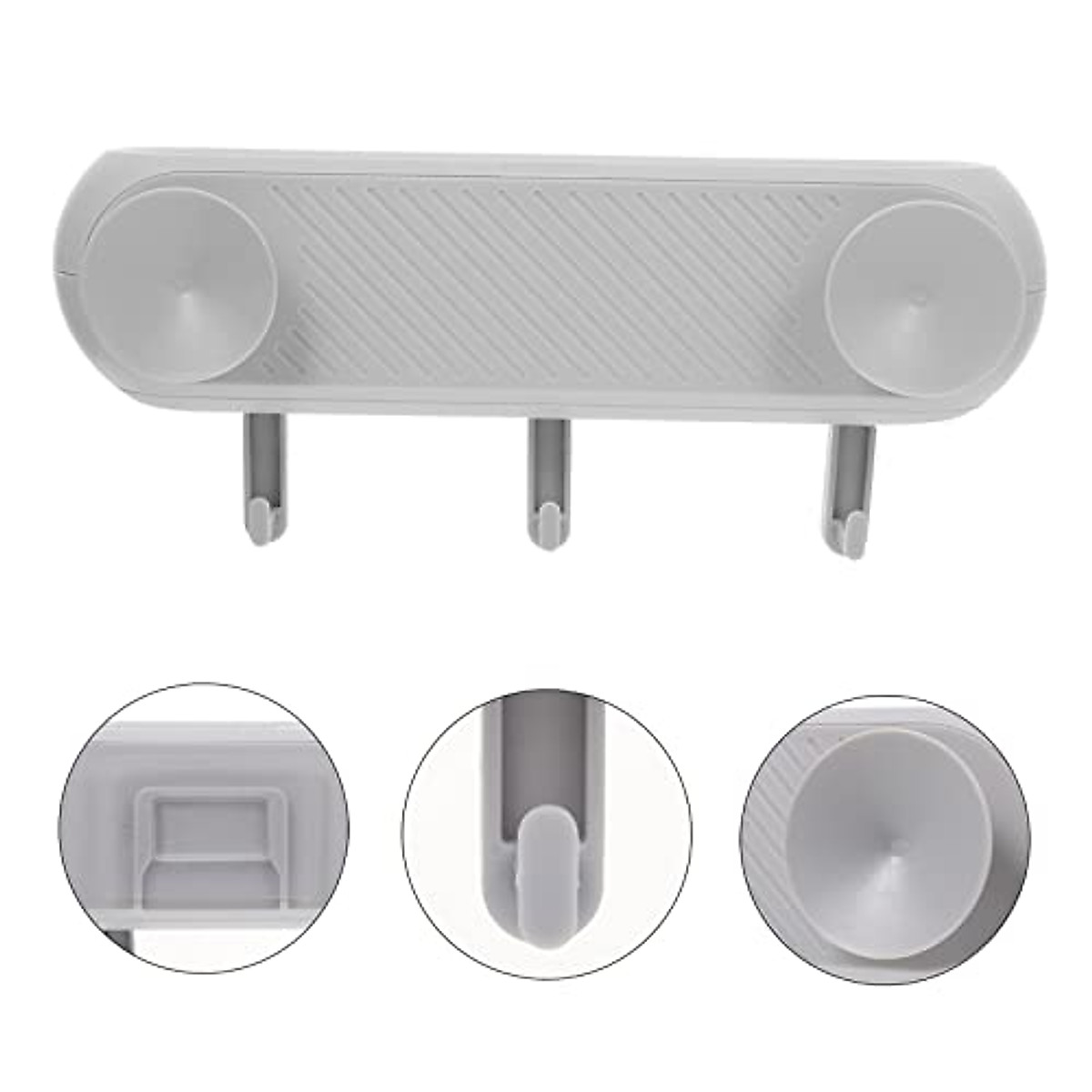 YARNOW 1pc Storage Rack Washcloth Holder Pan Holder Pot Lid Rack Wall Shelf Brackets Pot Lid Holder Pot Lid Storage Rack Wall Organizer Rack Chopping Board Stand Tableware Plastic Grey