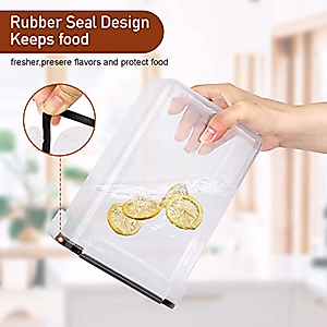 64 PCS Airtight Food Storage Containers With Lids BPA Free,Cereal Containers Storage for Kitchen Pantry Organization and Storage, Dishwasher safe,Include Labels Marker Spoon Set,Cereal, Flour Sugar