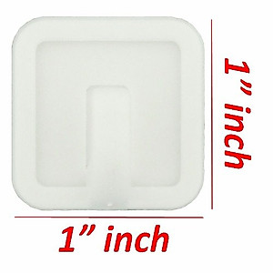 Wideskall® 16 Pcs White Self Adhesive Plastic Square Hook Small Wall Mount Hanger for Bathroom Towel and Robe
