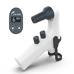 LAB FISH Laboratory Electronic Pipettors Pump Pipette Controller for Lab | 0.1~200ml Range 6 Adjustable Speeds | LCD Display 8h Rechargeable Lithium Battery with Standing Stand