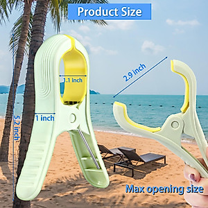 Beach Towel Clips for Chairs Cruise, Large Beach Chair Towel Clips, Non-Slip Pool Chair Towel Clips Strong Grip Towel Clip for Cruise Pool to Keep Your Towel from Blowing Away
