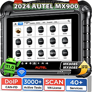 Autel MaxiCheck MX900: Same as MK900, 2024 Bidirectional Scan Tool, 3000+ Active Test, Up of MK808BT MK808S MX808S MS906, 40+ Reset, CAN-FD/DoIP, Scan VIN/License