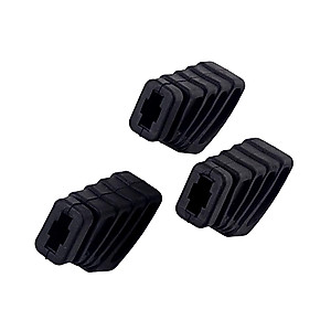 HEALLILY Drum Rubber Feet for Drum Hardware Cymbal Stand Rack Bracket Percussion Parts Size L 3pcs (Black)