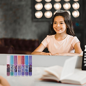 Townley Girl Disney Frozen Plant Based Vegan 7 PC Flavored Lip Gloss Set For Girls – Ideal for Sleepovers, Makeovers, Party Favors and Birthday Gifts! - Age: 3+