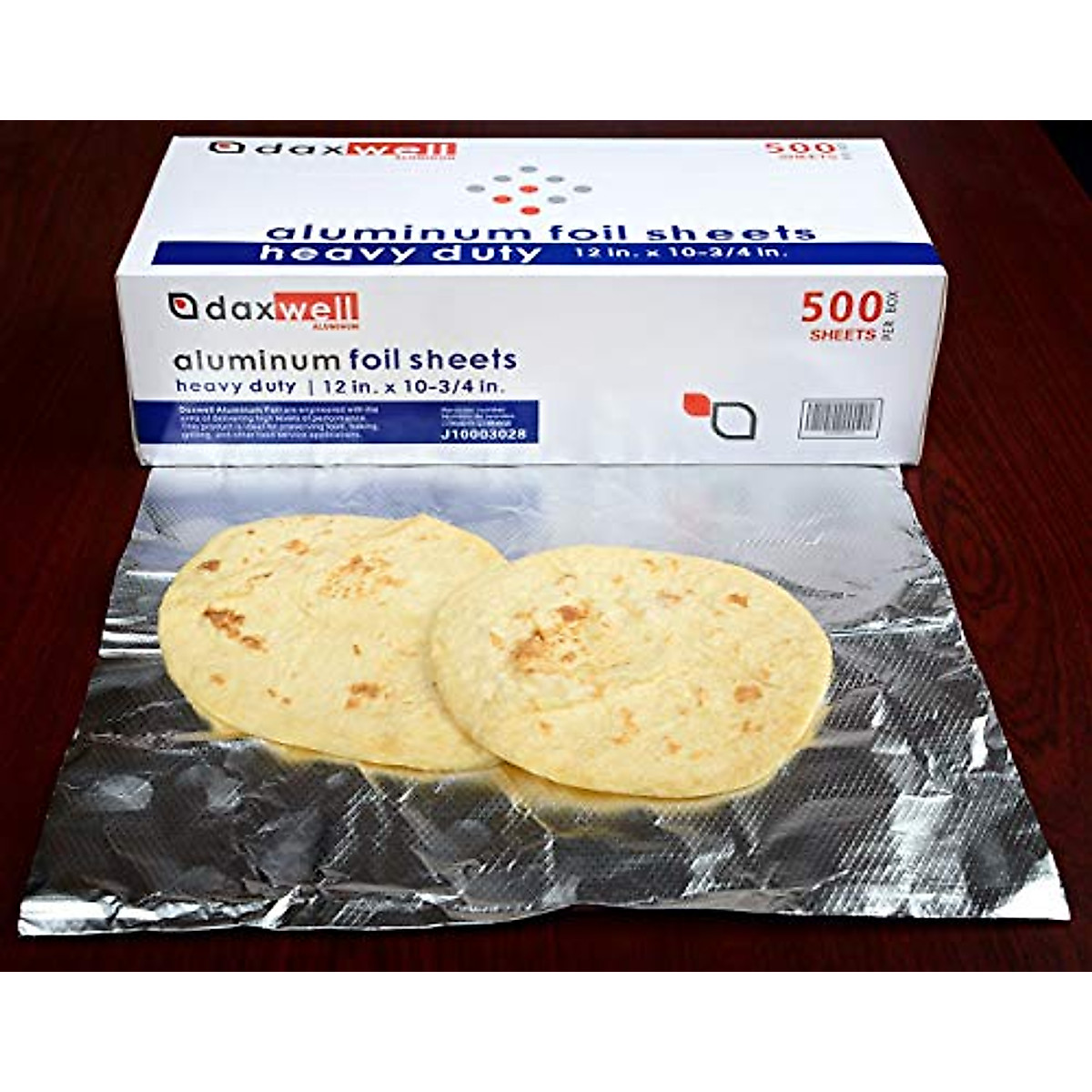 Daxwell Aluminum Heavy Duty Foil Interfolded Pop-Up Sheets, 12" x 10.75", J10003028 (3,000; 6 Boxes of 500)