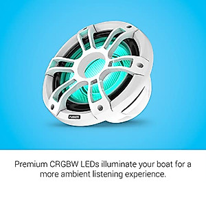 Garmin Fusion® Signature Series 3i Marine Subwoofers, 10" 600-watt CRGBW Sports White Marine Subwoofer