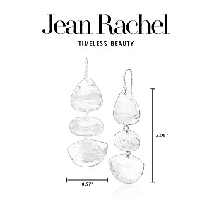 925 Sterling Silver Dangle Earrings, Bold Elegant Three-Piece Hanging Hypoallergenic, Nickel and Lead-free, Artisan Handcrafted Designer collection, French Wire Back, Made In Israel, Gift For Women