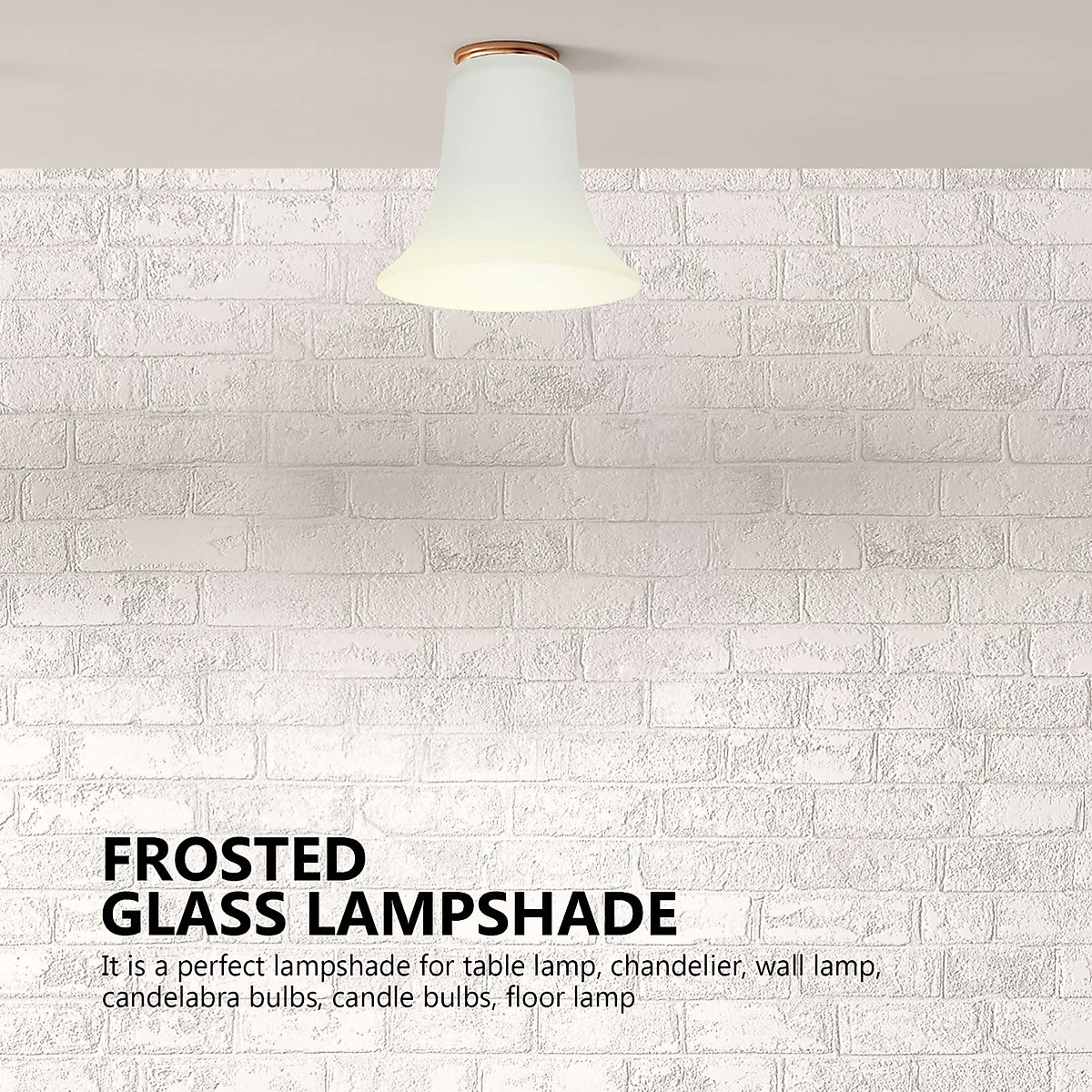 Beaupretty Glass Lampshade Glass Light Covers Bell Shaped Lampshade Ceiling Light Shade Wisteria Lamp Ceiling Lamp Light Shell Bedside Lamp Shade Chandalier Branches White Chandelier Shade