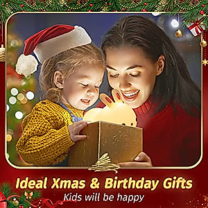 Mubarek Bunny Night Light for Kids, Remote Timer Kids Night Light Baby Night Light, 16 Color Changing Cute Night Light Lamp, Rechargeable Silicone Cute Stuff Nursery Lamp, Night Lights for Kids Room