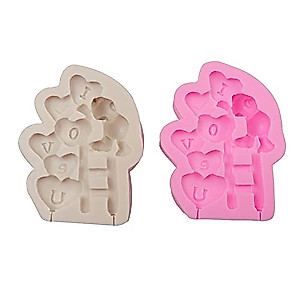 Valentines Day Bear Silicone-Molds For Baby-Shower Cake-Topper Decoration Love Bear Card Fondant Mold DIY-Baking Cookie Candy Mould-silicone