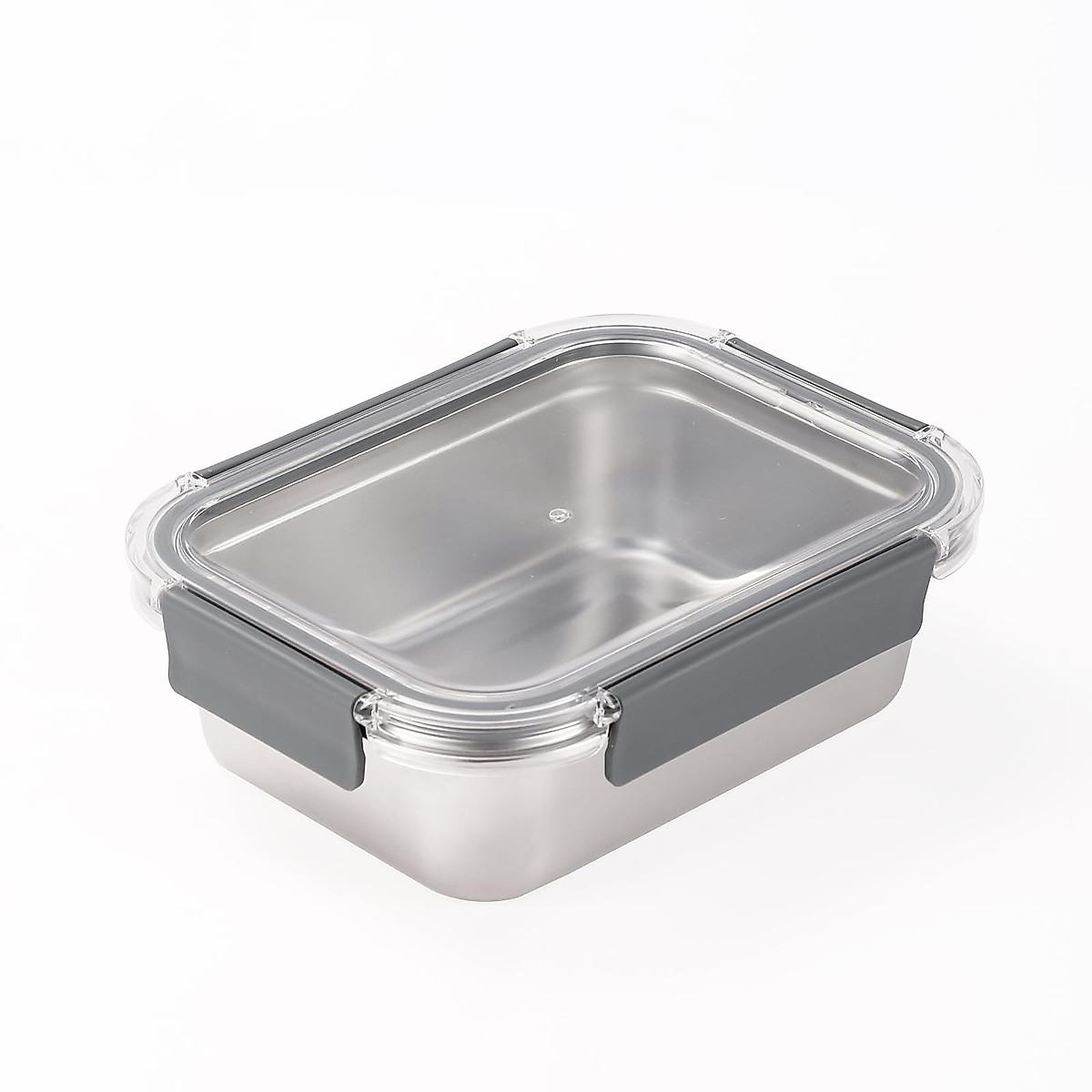 GEEJA Set of 2 stainless steel food containers with lids, Airtight kimchi containers, Leakproof meal prep bento box, Dishwasher/Oven/Freezer safe