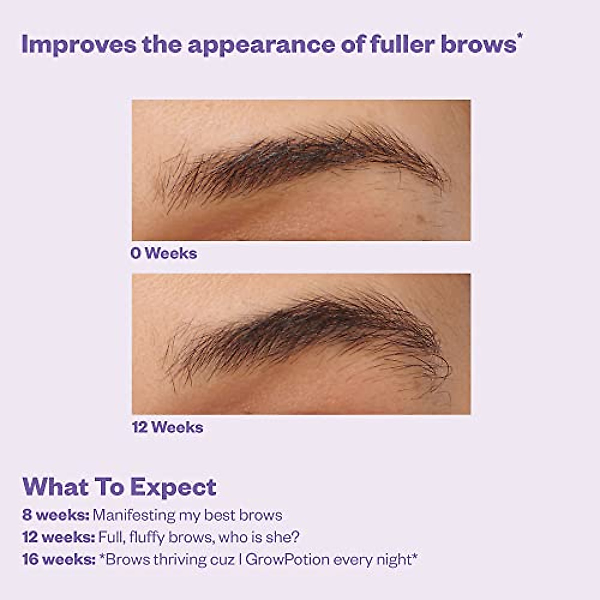Kosas Grow Potion: Fluffy Brow and Lash Boosting Serum. Eyebrow and Eyelash Enhancing Serum
