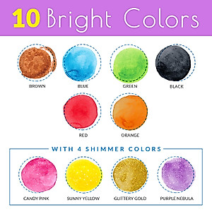 Funcils 10 Washable Dot Markers for Toddlers - Non Toxic Paint Dotters & Bingo Markers - Dot Markers for Kids & Preschoolers | Dabber Markers for Kids | Fun Dot Art Supplies with 50 Activity Sheets