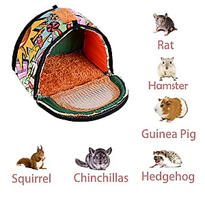 Hamiledyi Portable Small Animal Hamster Travel Bag Pet Backpack Carrying Bag with Zipper and Strap Breathable and Safe Suitable for Guinea Pigs Hedgehogs Hamsters Chinchillas Squirrels