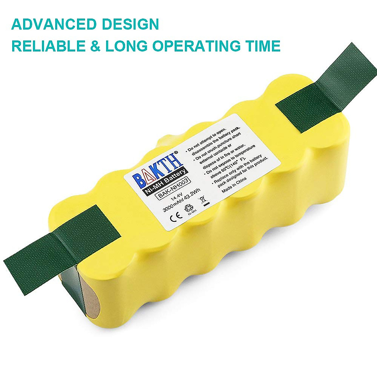 BAKTH 14.4V 3000mAh NI-MH Battery for iRobot Roomba 500 510 520 530 532 535 540 545 550 552 555 560 562 570 580 581 582 585 595 600 610 620 630 631 650 660 700 760 770 780 790 800 870 880 R3