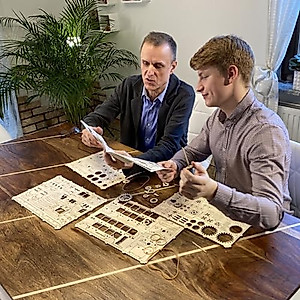 WOODEN.CITY Steampunk Wooden Clock Kit - 3D Puzzles for Adults - Hobbies for Men Model Kits