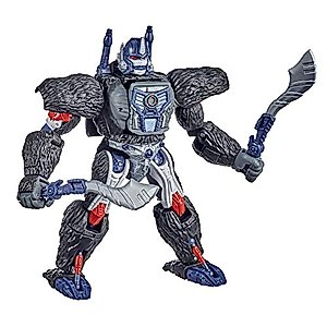Transformers Toys Generations War for Cybertron: Kingdom Voyager WFC-K8 Optimus Primal Action Figure - Kids Ages 8 and Up, 7-inch
