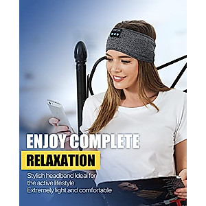 ASMRBAND Sleep Headphones, Cozy Wireless Headphone Headband,Noise Cancelling Headphones for Sleeping, Headphone Band Built in Speakers Perfect for Side Sleepers,Workout,Running,Yoga,Travel,Insomnia