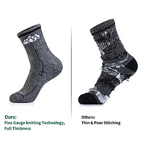 innotree 3 Pack Men's Full Cushioned Hiking Walking Socks, Quarter Crew Socks