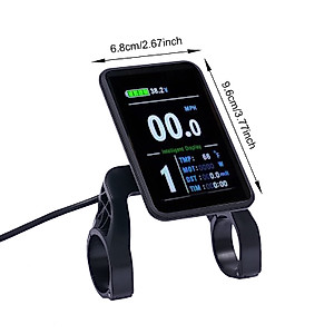 36V 500W Front Wheel Motor Kit for 24 Inches Electric Bicycle Conversion Kit E-Bike Motor Kit with with LCD Brushless Gear Hub Motor Thumb Knob Handle Kit Electric Bike Motor Kit (No Battery)