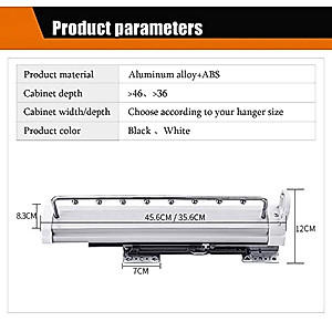 Heavy Duty Retractable Closet Pull Out Rod,Extendable Valet Rod Clothing,Ball Bearing Rail Slide Pull-Out,Hanging Rod for Closet Storage, Laundry Room,5 Pcs Pants Rack