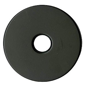 Corla Modern Shower Arm Flange 3.5” Extra Large | Universal Escutcheon Replacement Cover Plate (Matte Black)