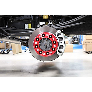 Rough Country 2" Wheel Spacers for Ford SuperDuty 4WD (2003-2024) - Fits 8x170 Bolt Pattern, Anodized Red, 2 PCS