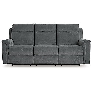 Signature Design by Ashley Barnsana Minimalist Power Reclining Sofa with USB Charging Ports, Gray