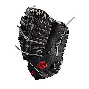 Wilson A2000 12.5-Inch SuperSkin Baseball Glove, Black/Grey, Left (Right Hand Throw)