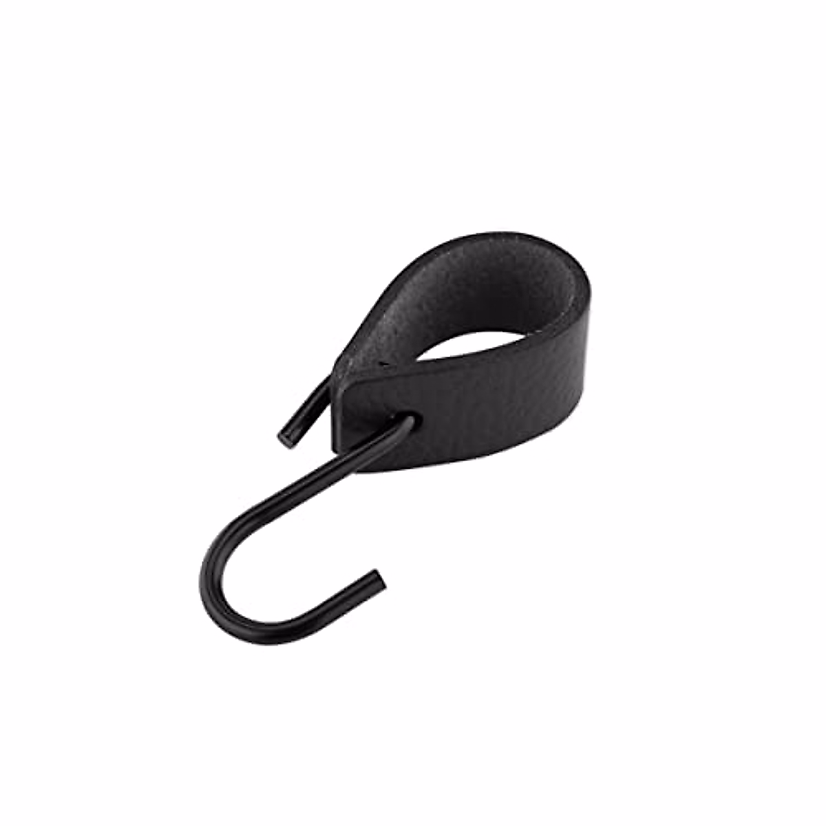 Brute Strength - Multifunctional Leather S-Hooks - Anthracite - 6 Pieces - S Shaped Hooks - Coat Hook - Leather Hooks - Leather s Hooks - Black s Hooks - Kitchen Hooks