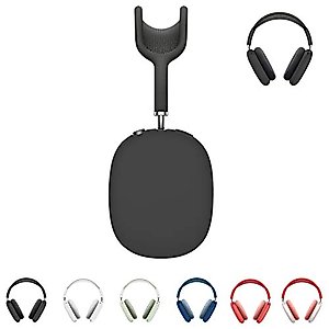 Compatible with Apple AirPods Max, Protective Silicone Sleeve Case for Air Pods Max Headphone, Soft & Long Lasting Headset Protective Cover (Black)