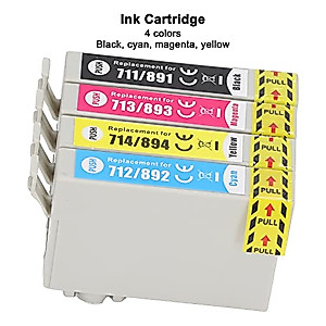 4PCS Ink Cartridge,High Page Capacity Printer Cartridge for Stylus D78 D92 D120 DX4000 DX4050