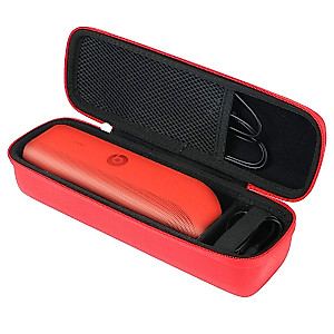 Khanka Hard Travel Case Replacement for Apple Dr. Dre Beats Pill+ Pill Plus Bluetooth Portable Wireless Speaker (red)