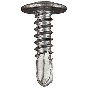 410 Stainless Steel Self Drilling Sheet Metal TEK Screws #8-18 x 1/2 inch, Modified Truss Head, 2 Drill Point, Phillips Drive, 8-18 Tread Size, SDS - Self Driller (Quantity 250)