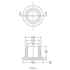 Caplugs ZEZ1541AH1 Plastic NPT Plug. EZP-154, PE-LD, Cap OD .50" Plug ID .787", Orange (Pack of 100)