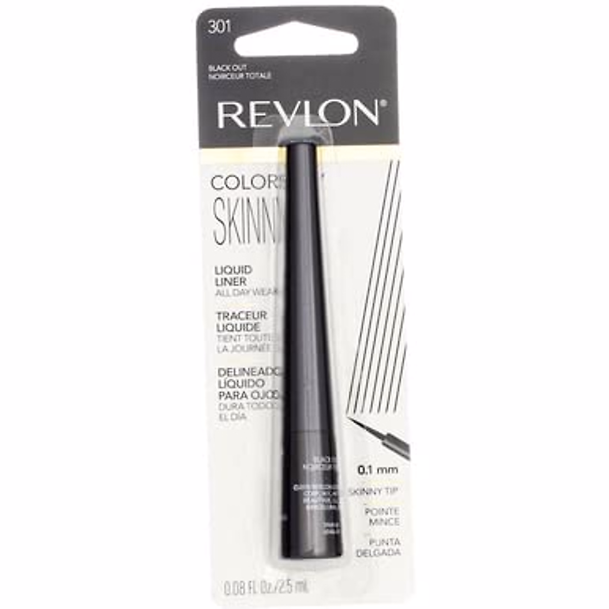 Rev Skinny Eyeliner 301 Black Size 0.08o Rev Colorstay Skinny Liquid Eye Liner 301 Blackout .08fl Oz