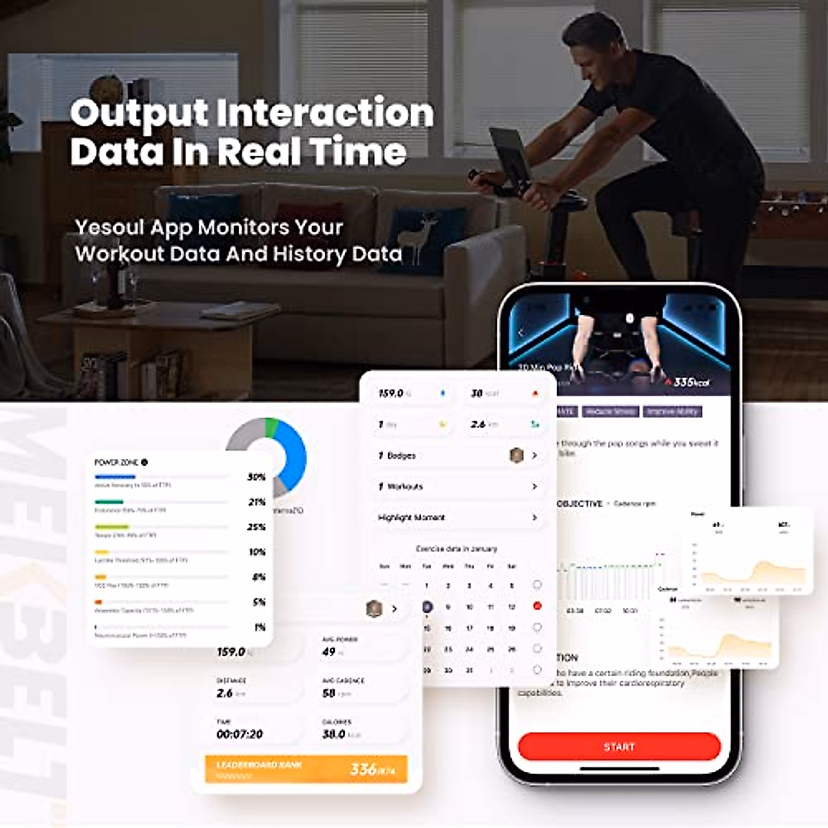 Mekbelt Exercise Bike with Magnetic Resistance, Indoor Cycling Stationary Bike Supports Smart Bluetooth Connectivity with Tablet Holder & Comfortable Seat Cushion, Compatible with Zwift for Home Gym (Black)