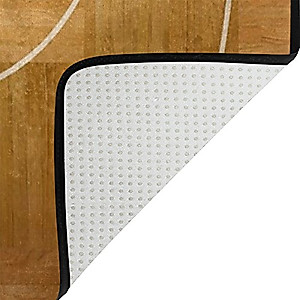 My Daily Basketball Court Area Rug 4 x 6 Feet, Living Room Bedroom Kitchen Decorative Unique Lightweight Printed Rugs Carpet