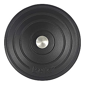 Kela Calido Round Casserole Dish 4 Litres Cast Iron Black