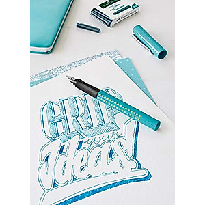 Faber-Castell 140916 Grip 2010 M Fountain Pen - Turquoise