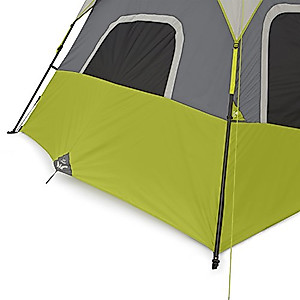 CORE Instant Cabin Tent | Multi Room Tent for Family with Storage Pockets for Camping Accessories | Portable Large Pop Up Tent for 2 Minute Camp Setup | Sleeps 9 People, 14' x 9'