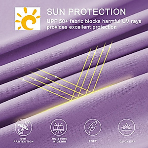 Willit Women's UPF 50+ Sun Protection Shirt Long Sleeve SPF UV Shirt Rash Guard Swim Hiking Fishing Tops Lightweight Purple M