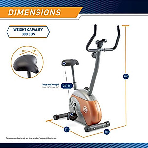 Marcy Upright Exercise Bike with Resistance ME-708