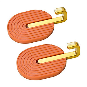 2pcs ABS High Bearing Capacity Towel Hook, Self Adhesive Hooks, Strong Adhesion Wall Hooks for Bathroom Kitchen (Orange)